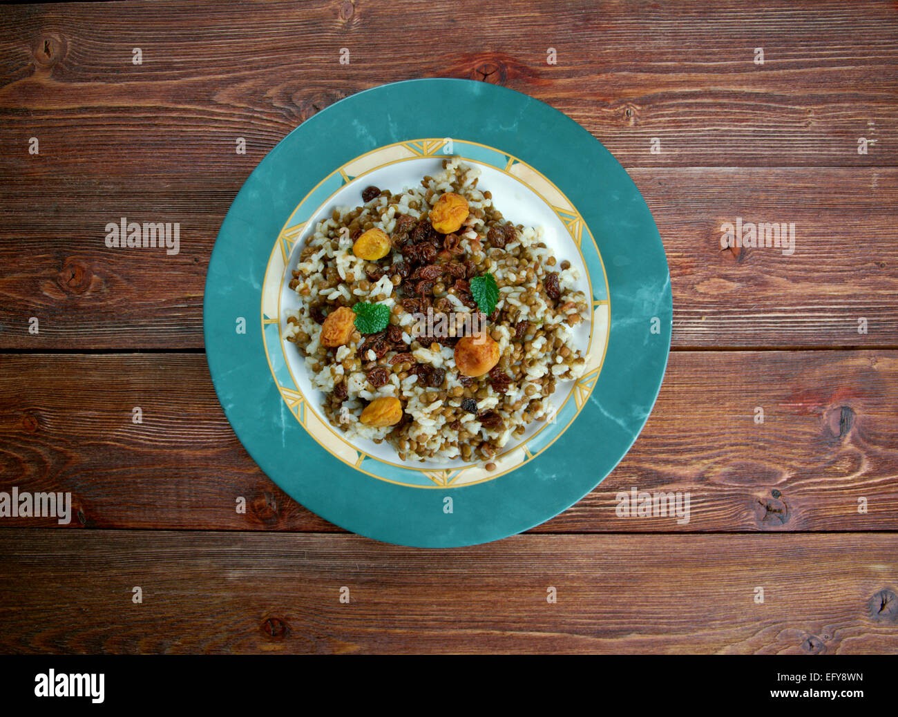 Adas Polow - raditional Iranian dishes,rice and lentil pilaf Stock ...