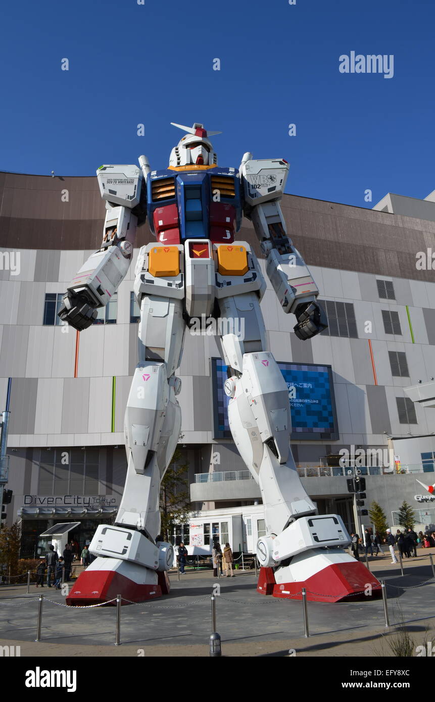 A large Gundam statue in Odaiba, Japan Stock Photo - Alamy