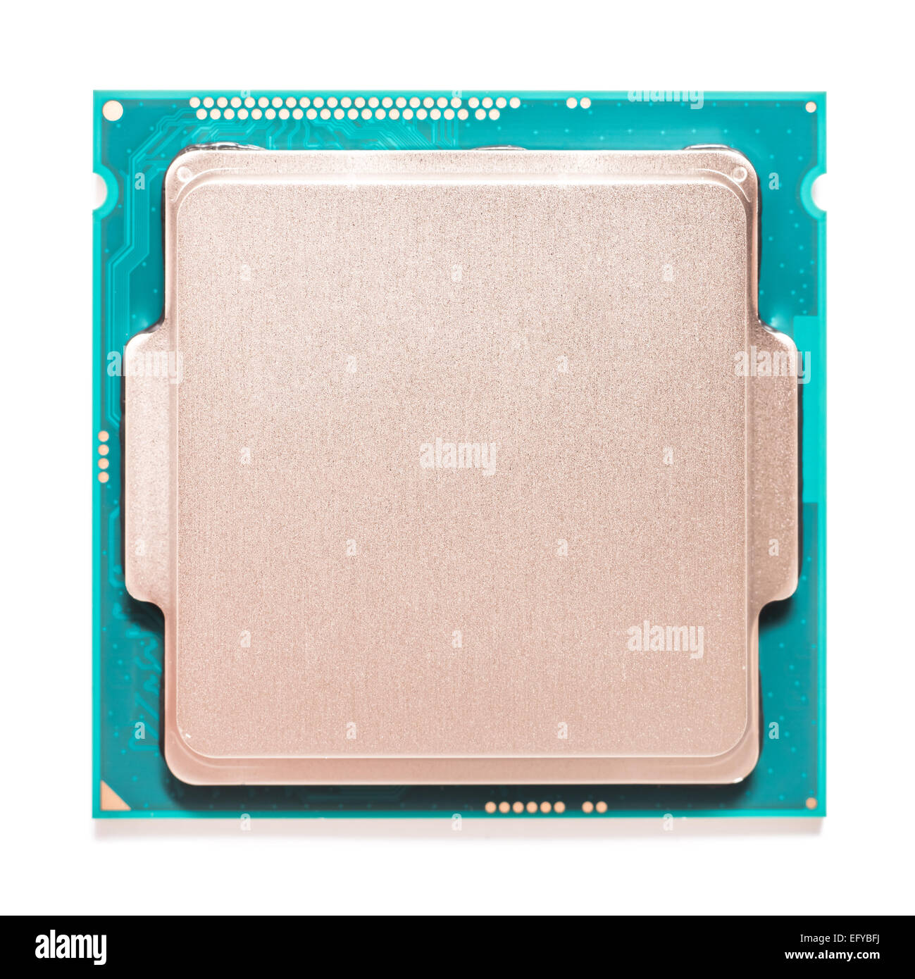 Computer CPU (Central Processing Unit) Chip Isolated On White Stock ...