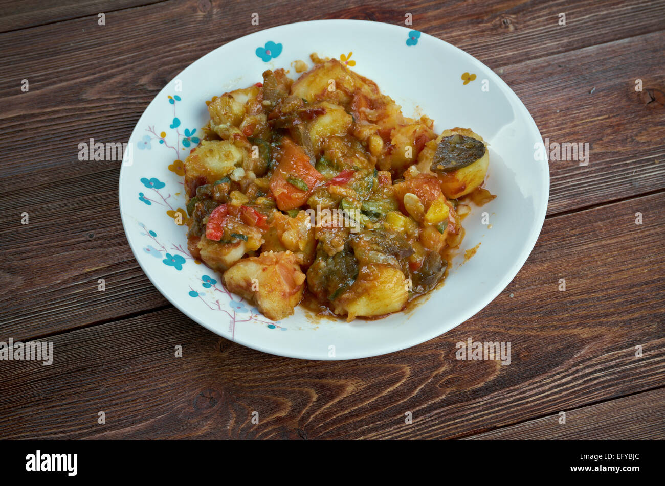 Turlu - Turkish stew of vegetables,with potatoes, eggplant Stock Photo ...