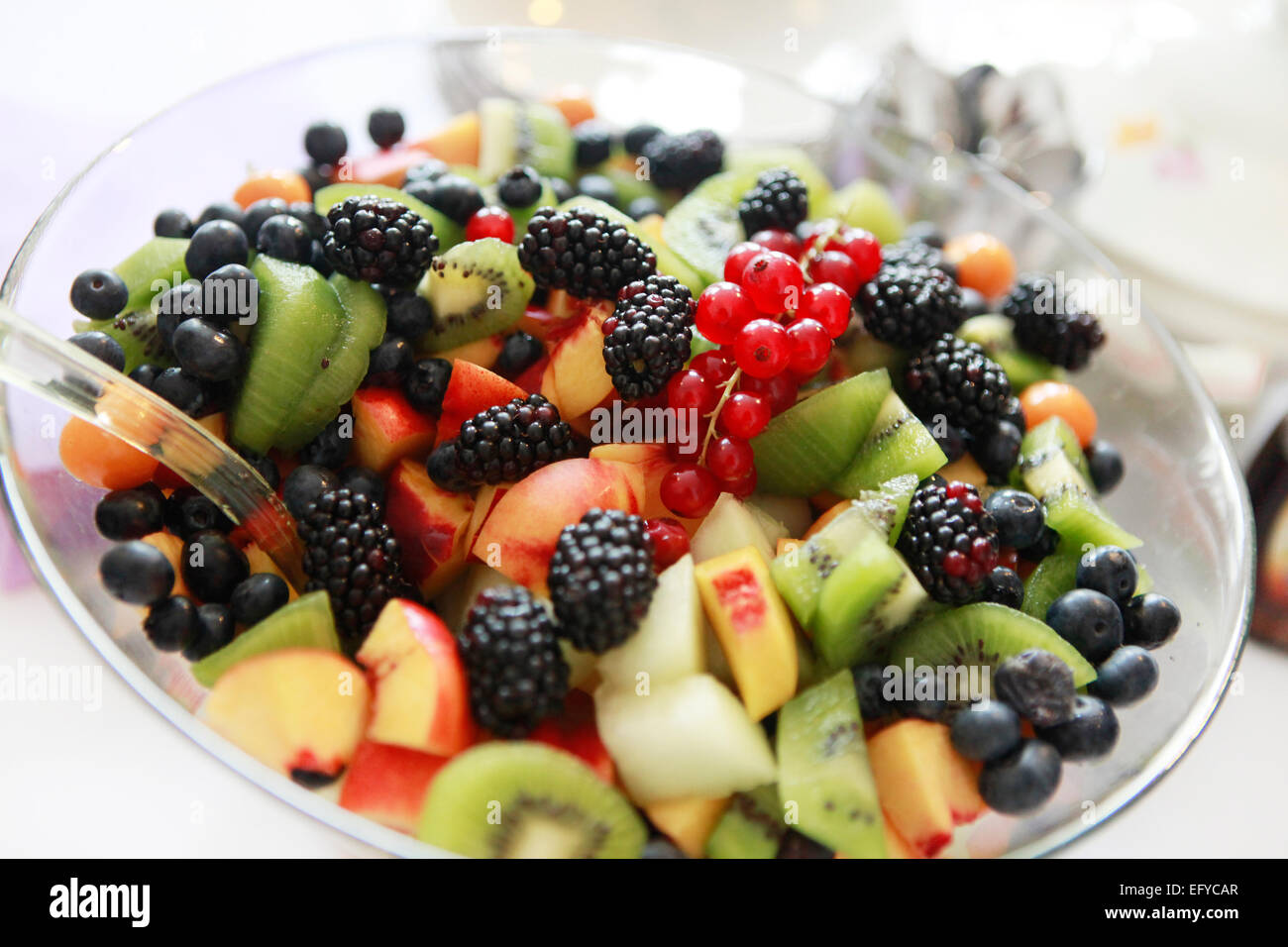 Fruit salad bowl pineapple berry hi-res stock photography and images ...