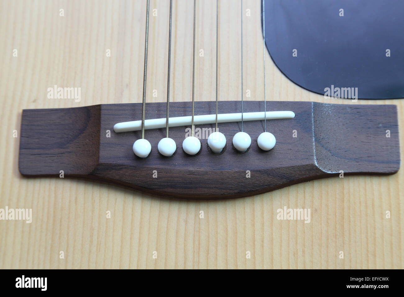 The strings on the guitar macro photo Stock Photo - Alamy