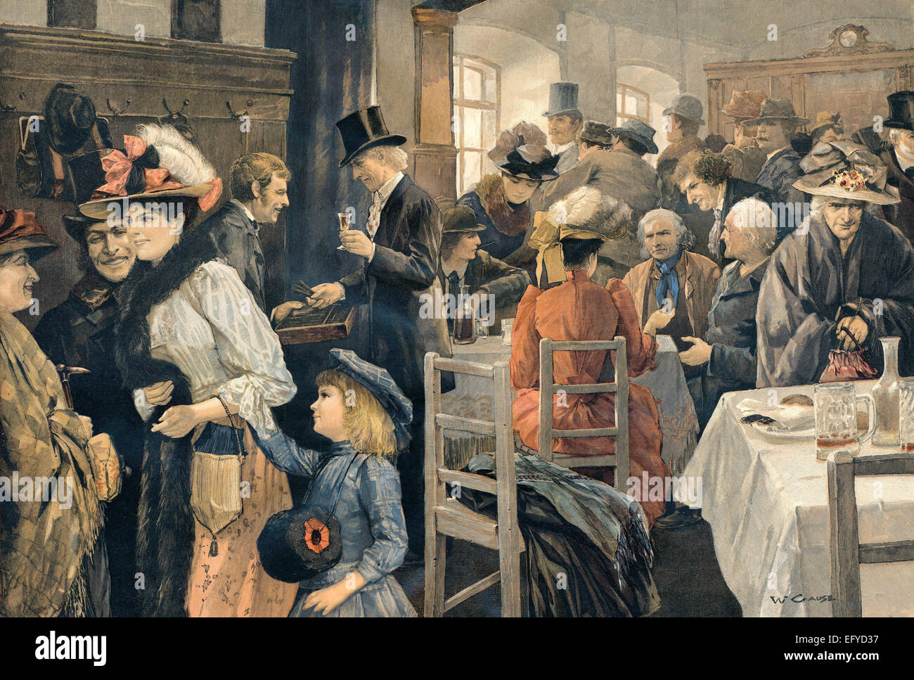 An Artists’ Inn in Vienna, by Gause, c. 1890 Stock Photo - Alamy