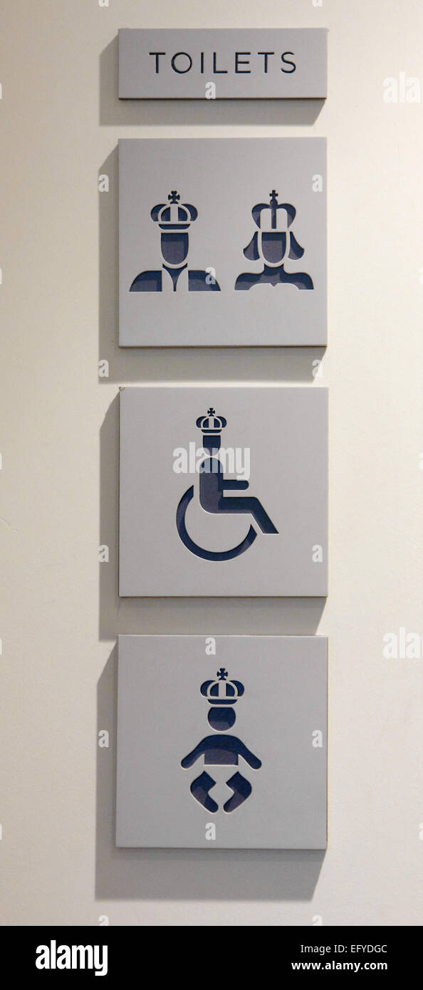 Regal toilet signage at Kensington Palace,London Stock Photo - Alamy