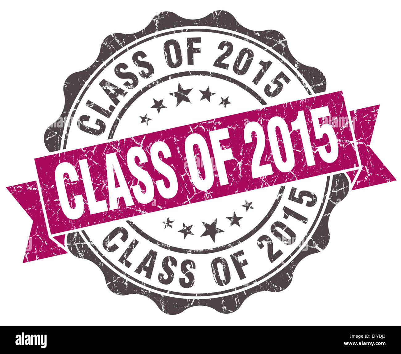 class of 2015 grunge violet seal isolated on white Stock Photo - Alamy