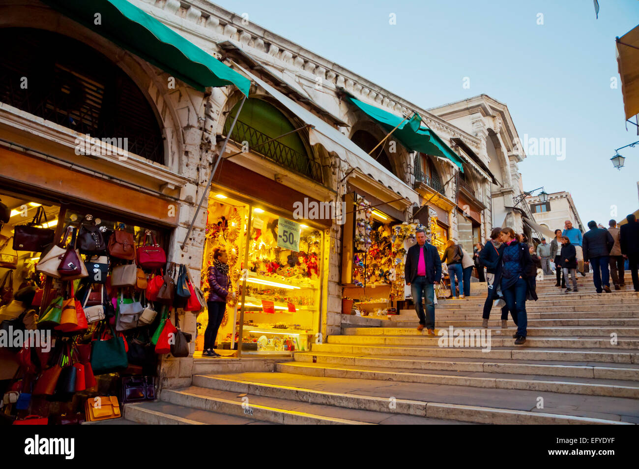 Inside Rialto Bridge