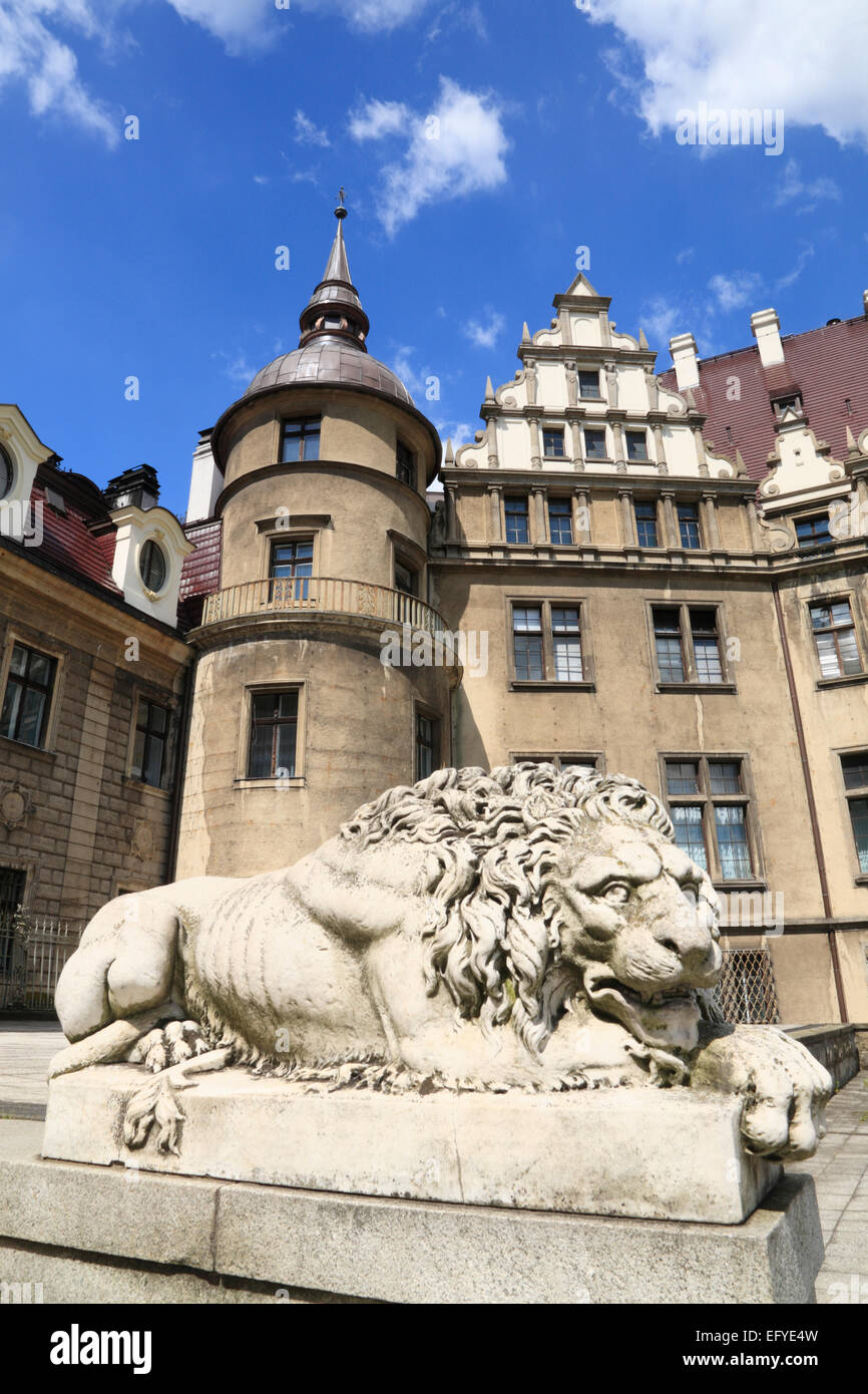 Moszna (Moschen) castle near Opole (Oppeln), Silesia, Poland, Europe ...