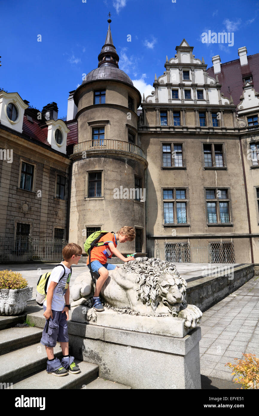 Moszna (Moschen) castle near Opole (Oppeln), Silesia, Poland, Europe ...