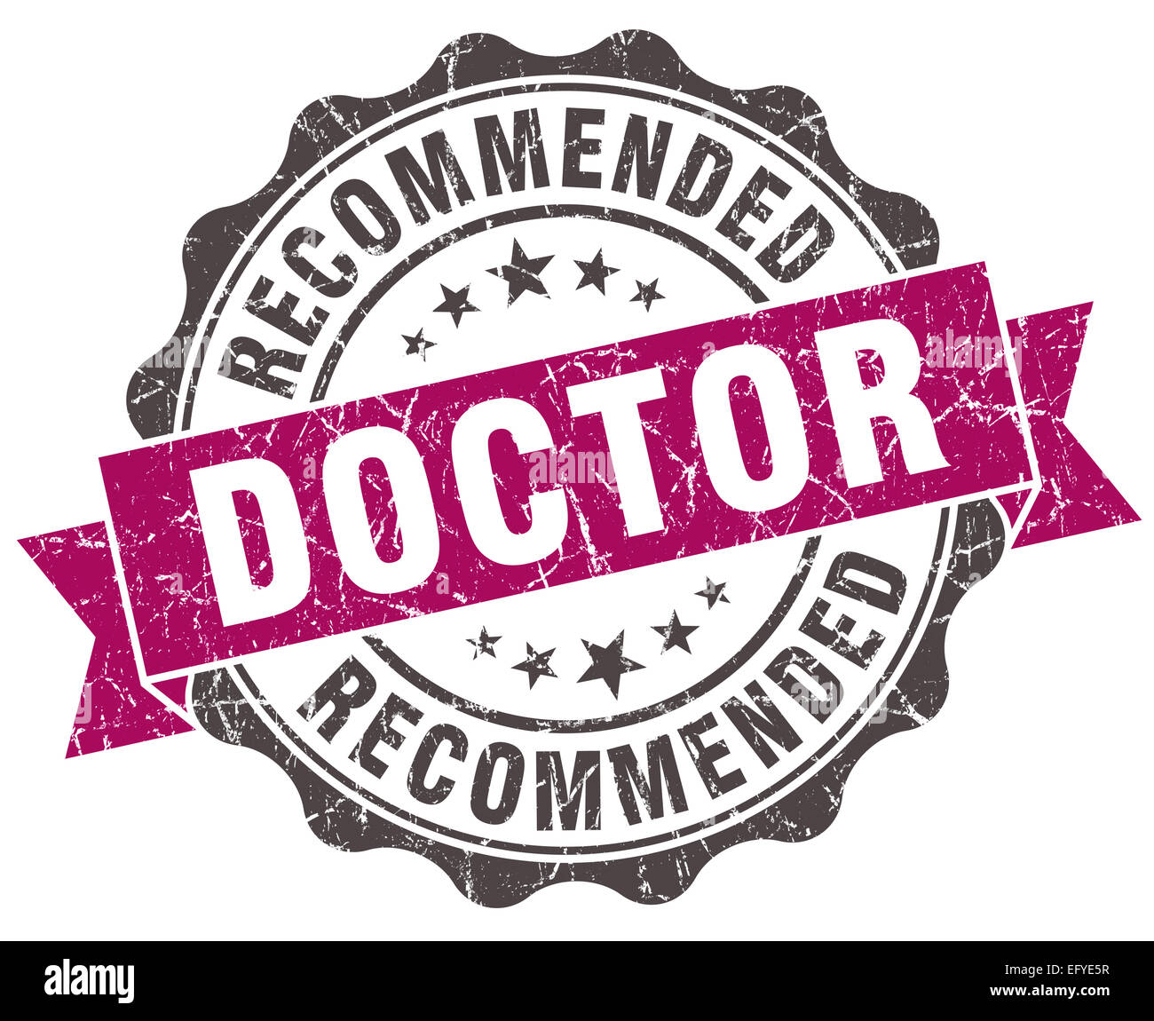 doctor grunge violet seal isolated on white Stock Photo - Alamy