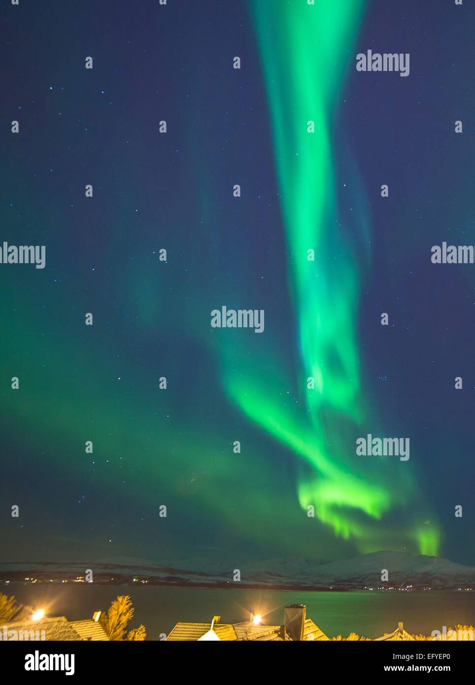 aurora with Orion, photo: January 23, 2015 Stock Photo - Alamy