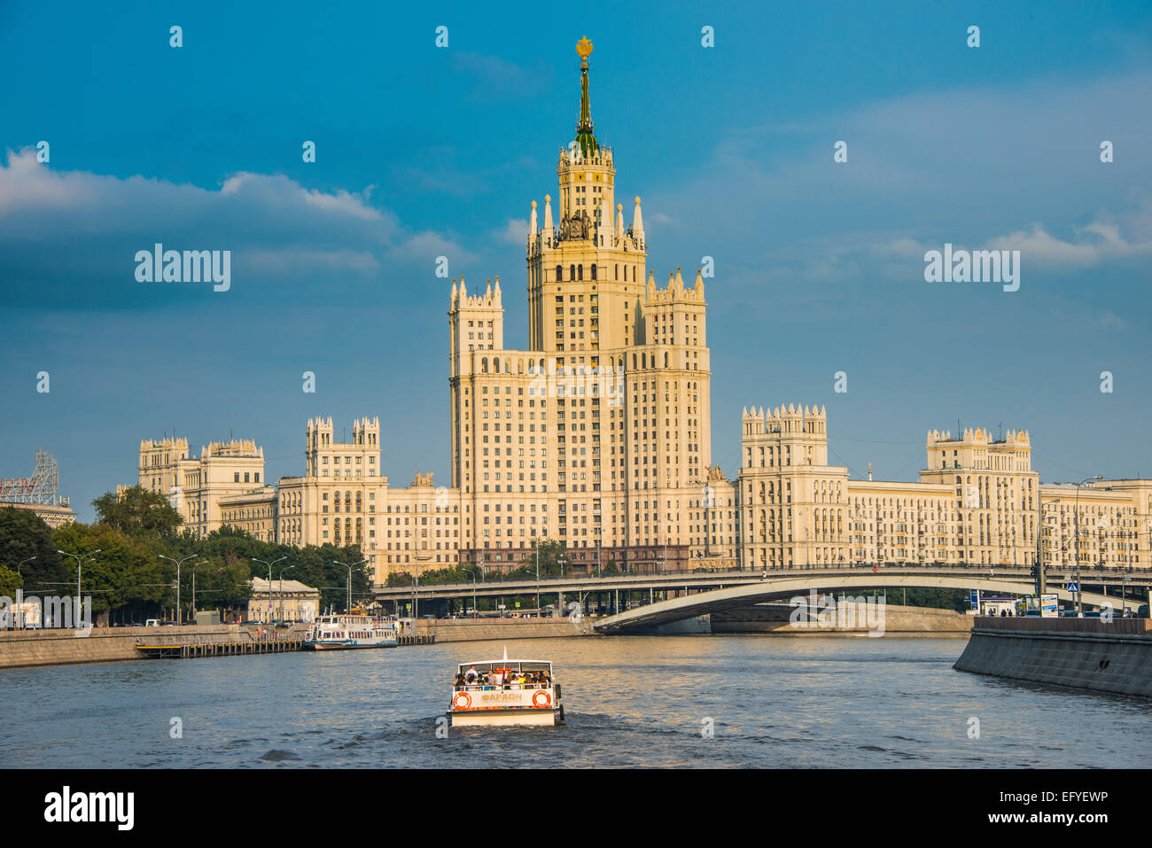 Stalin Tower, Moskva River, Moscow, Russia Stock Photo - Alamy