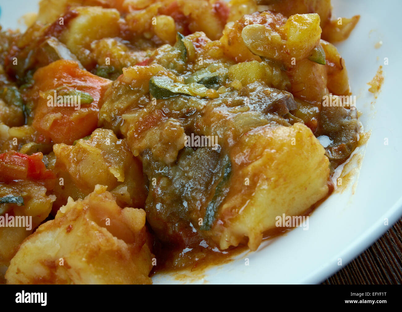 Turlu - Turkish stew of vegetables,with potatoes, eggplant Stock Photo ...