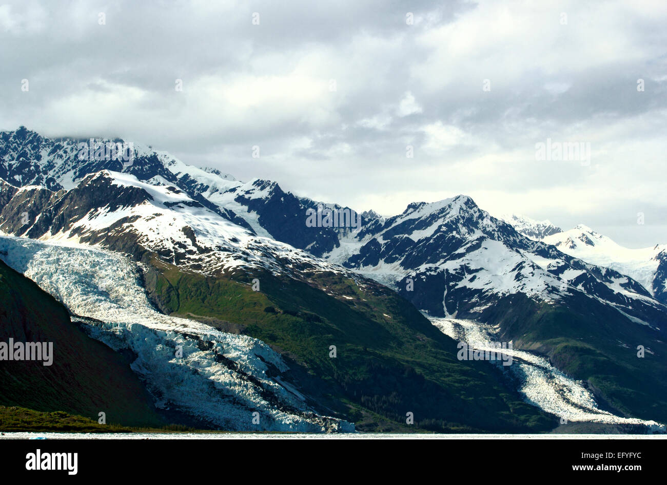 College Fjord Mountain Alaska Stock Photo - Alamy