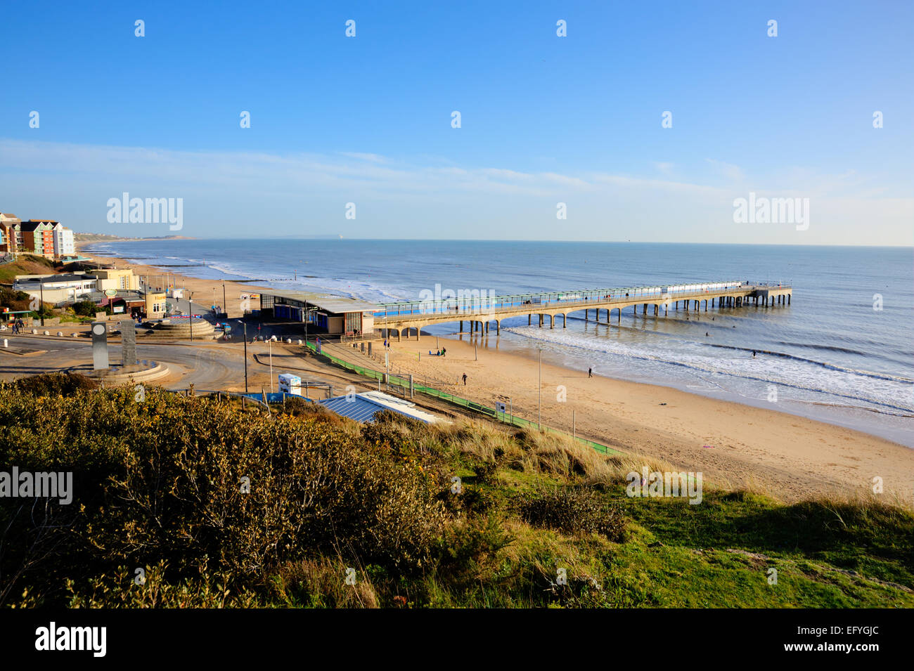 Boscombe Pier Bournemouth coast Dorset England UK near to Poole known ...