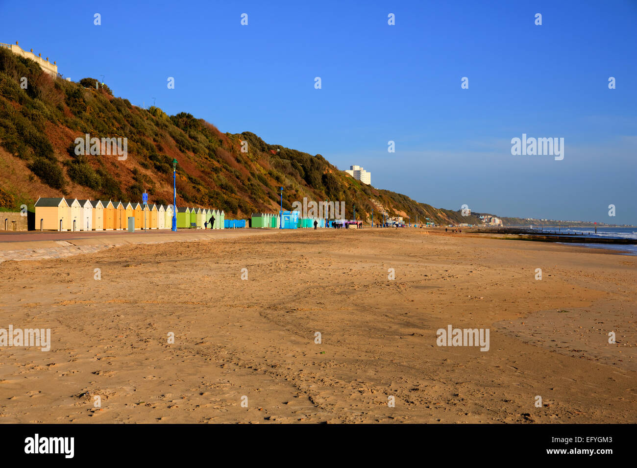 Bournemouth beach Dorset England UK near Poole tourist destination with ...