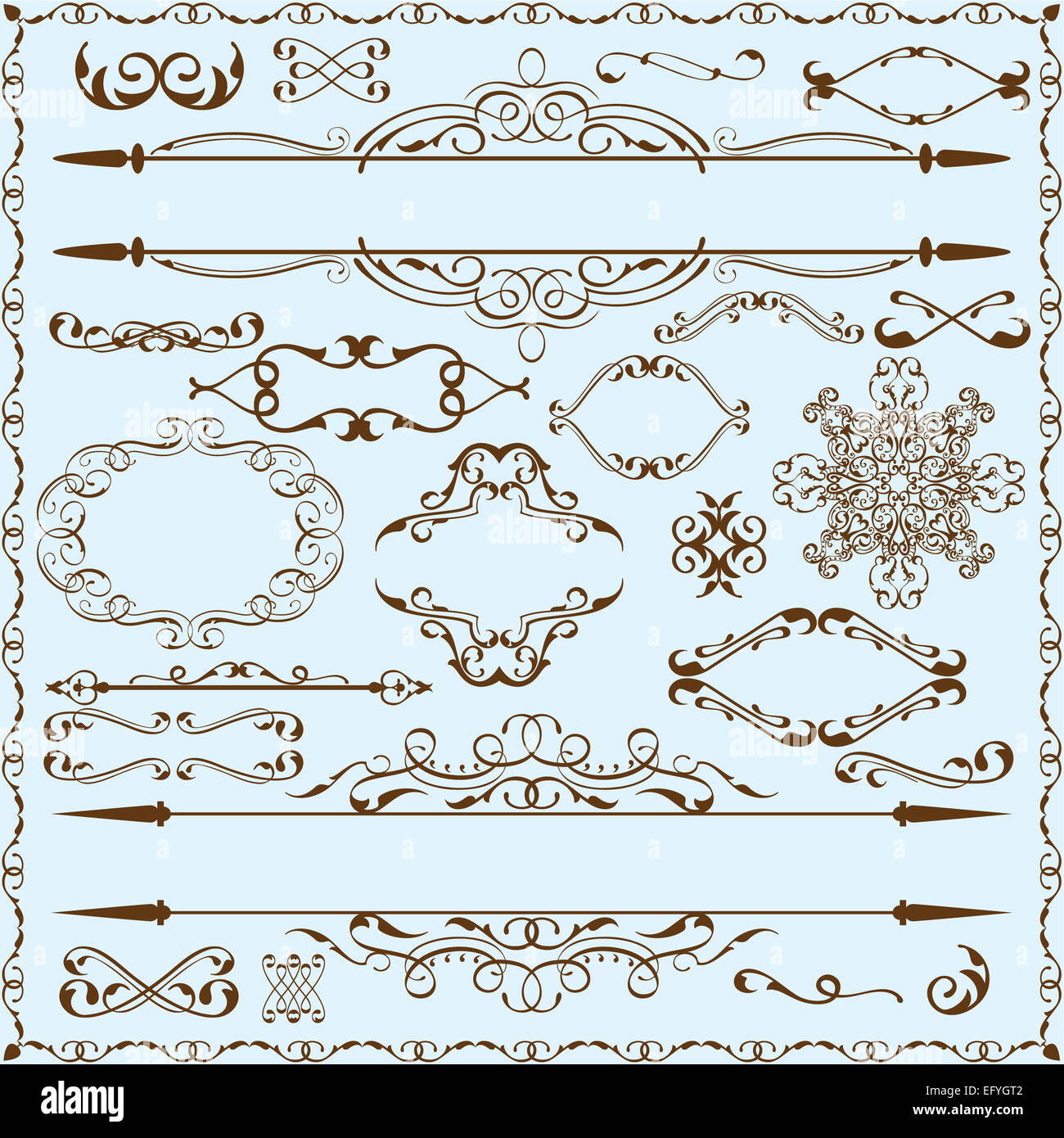 Baroque set on blue hi-res stock photography and images - Alamy