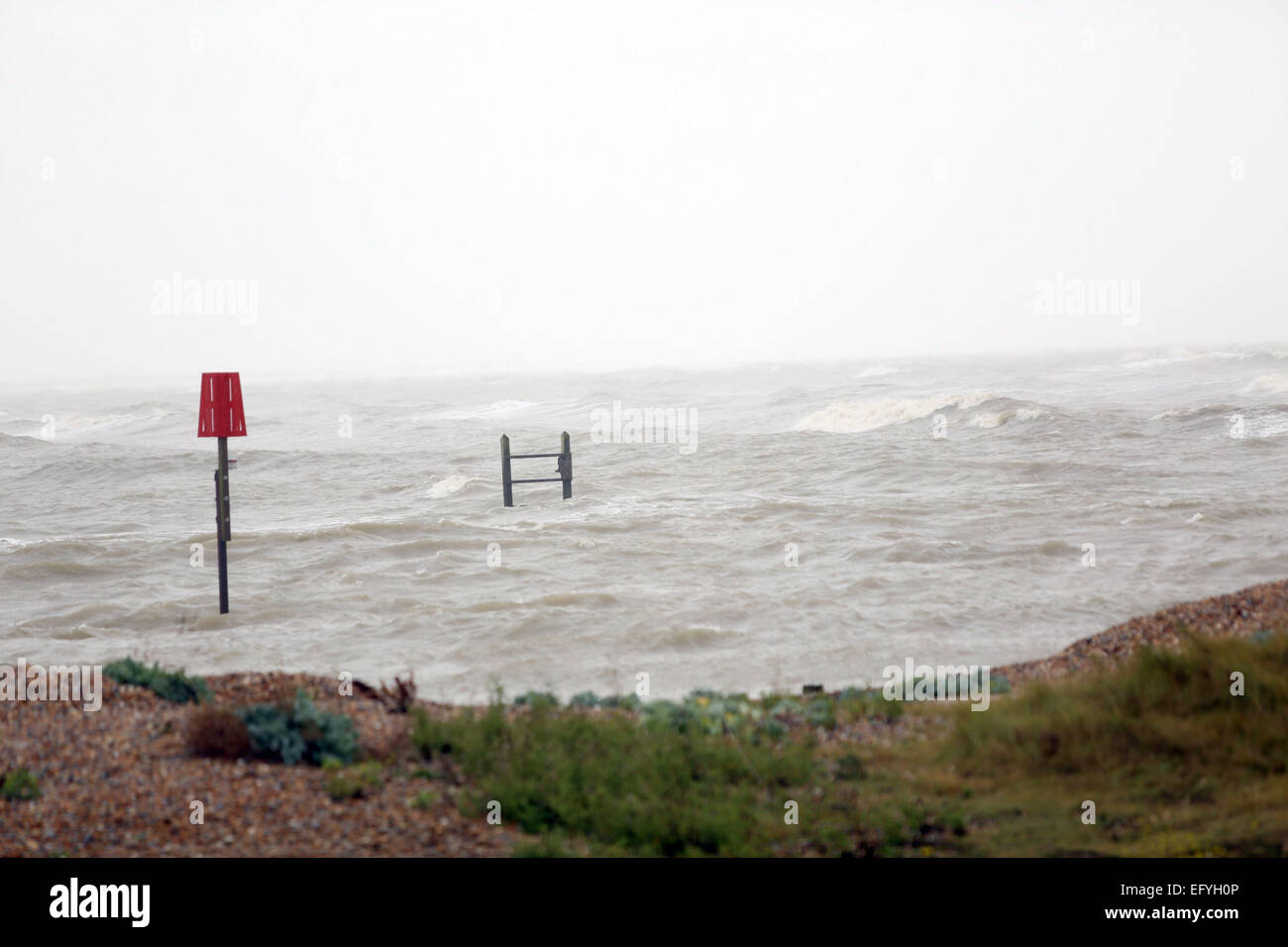 Rye Harbour floods as hurricane Bertha brings high winds and rain ...