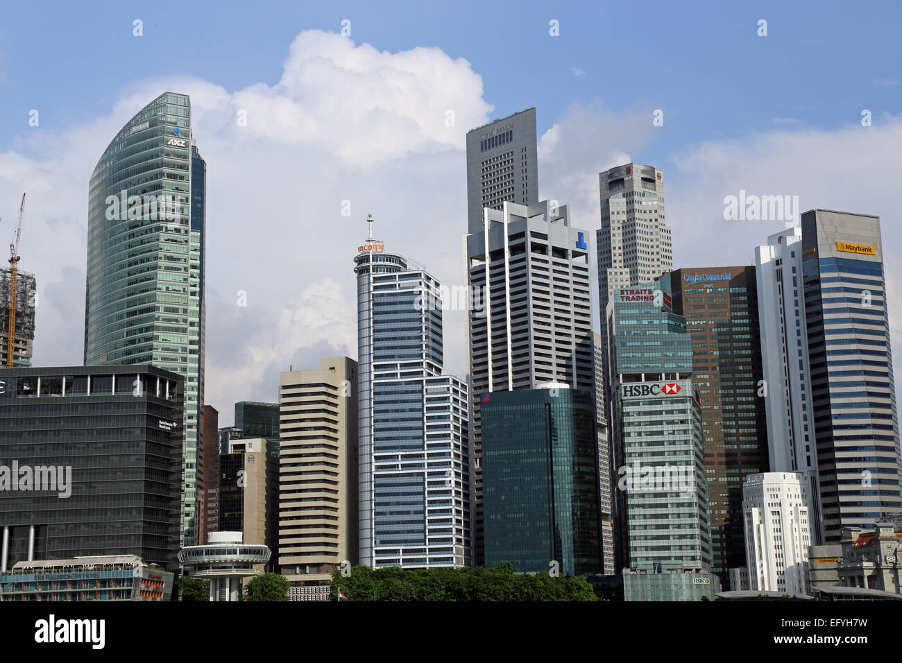 Skyscrapers in Singapore Stock Photo - Alamy