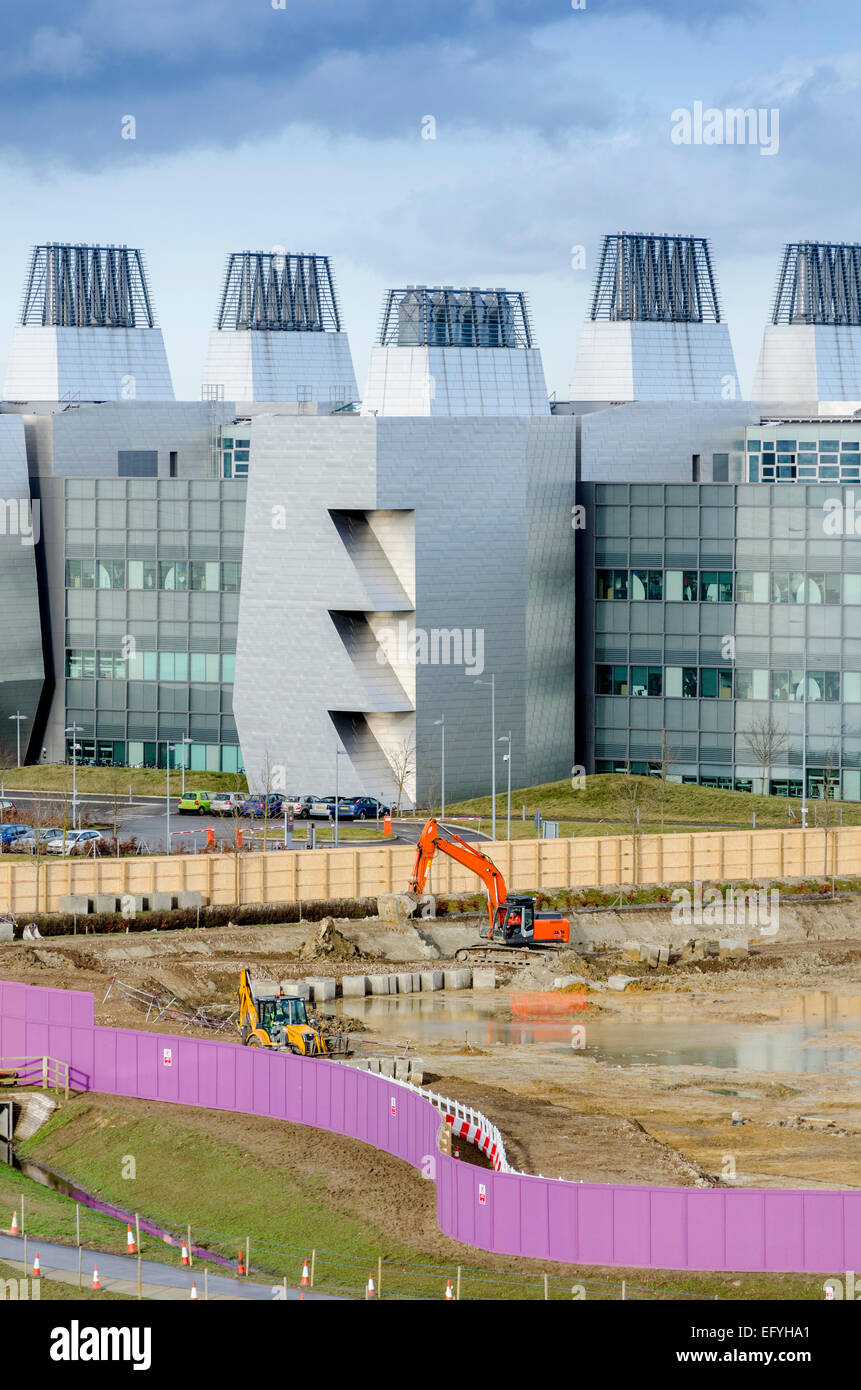 Construction site for AstraZeneca on the Cambridge Biomedical Campus ...