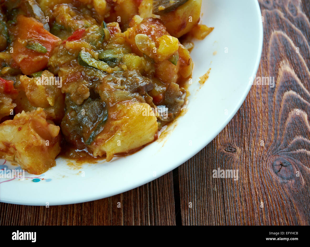 Turlu - Turkish stew of vegetables,with potatoes, eggplant Stock Photo ...