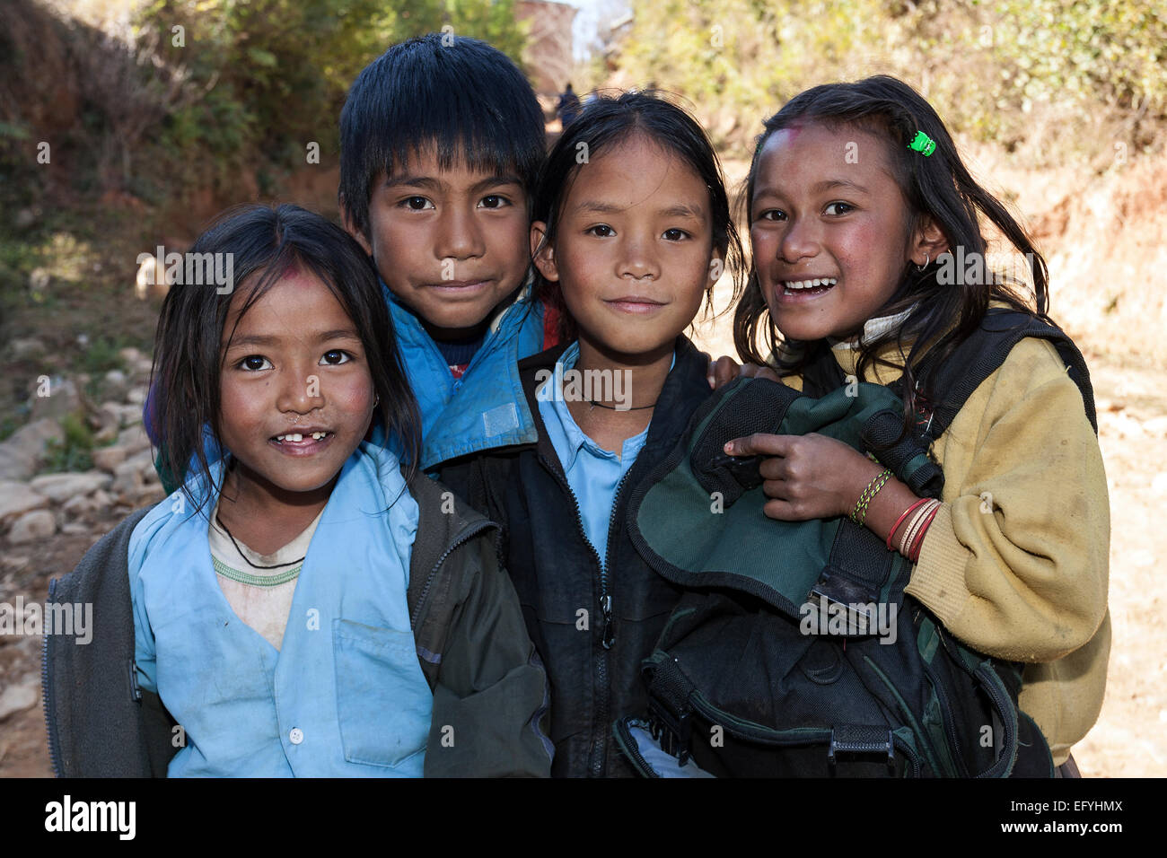Nepalese asian girl looking at camera hi-res stock photography and ...