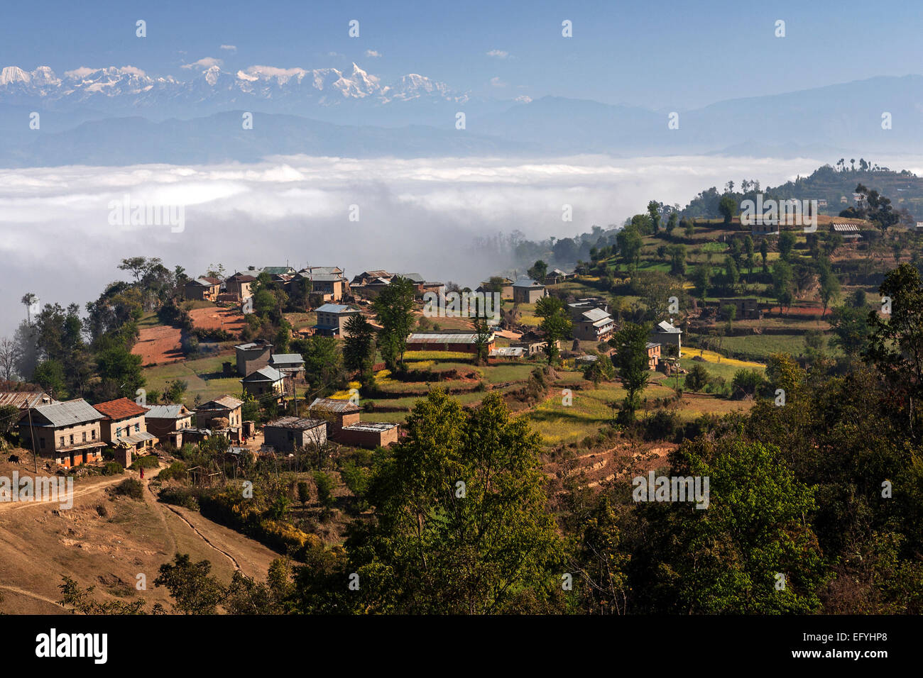 Countryside and rural towns Nepal Stock Photo - Alamy