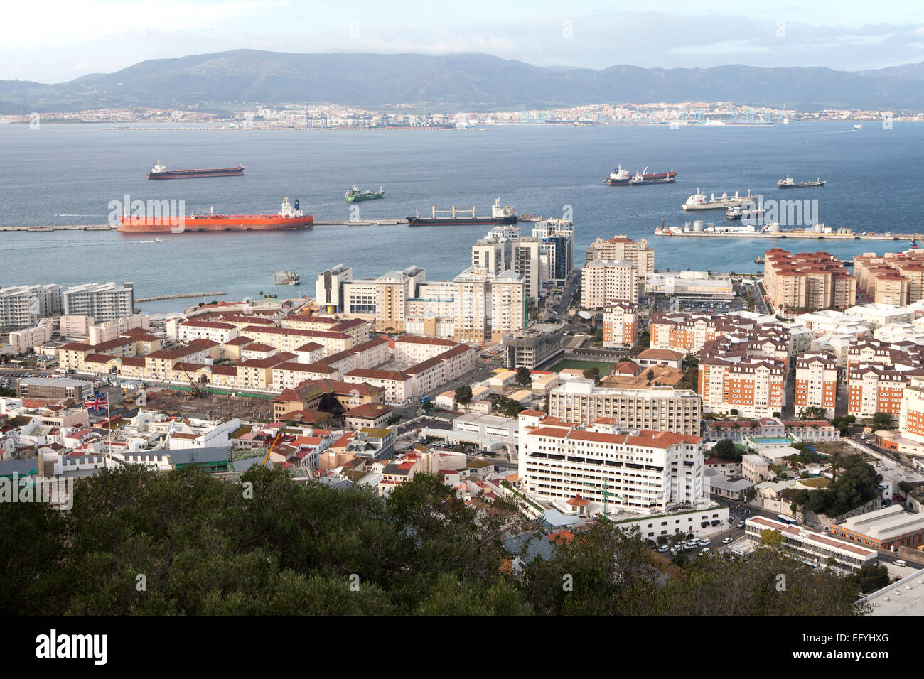 High density modern apartment block housing, Gibraltar, British ...