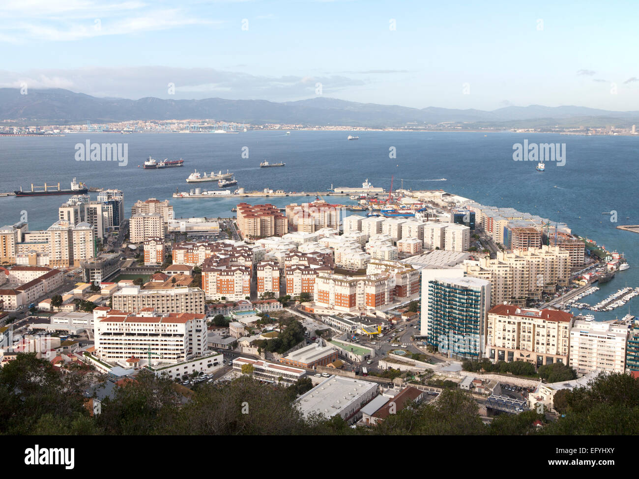 High density modern apartment block housing, Gibraltar, British ...