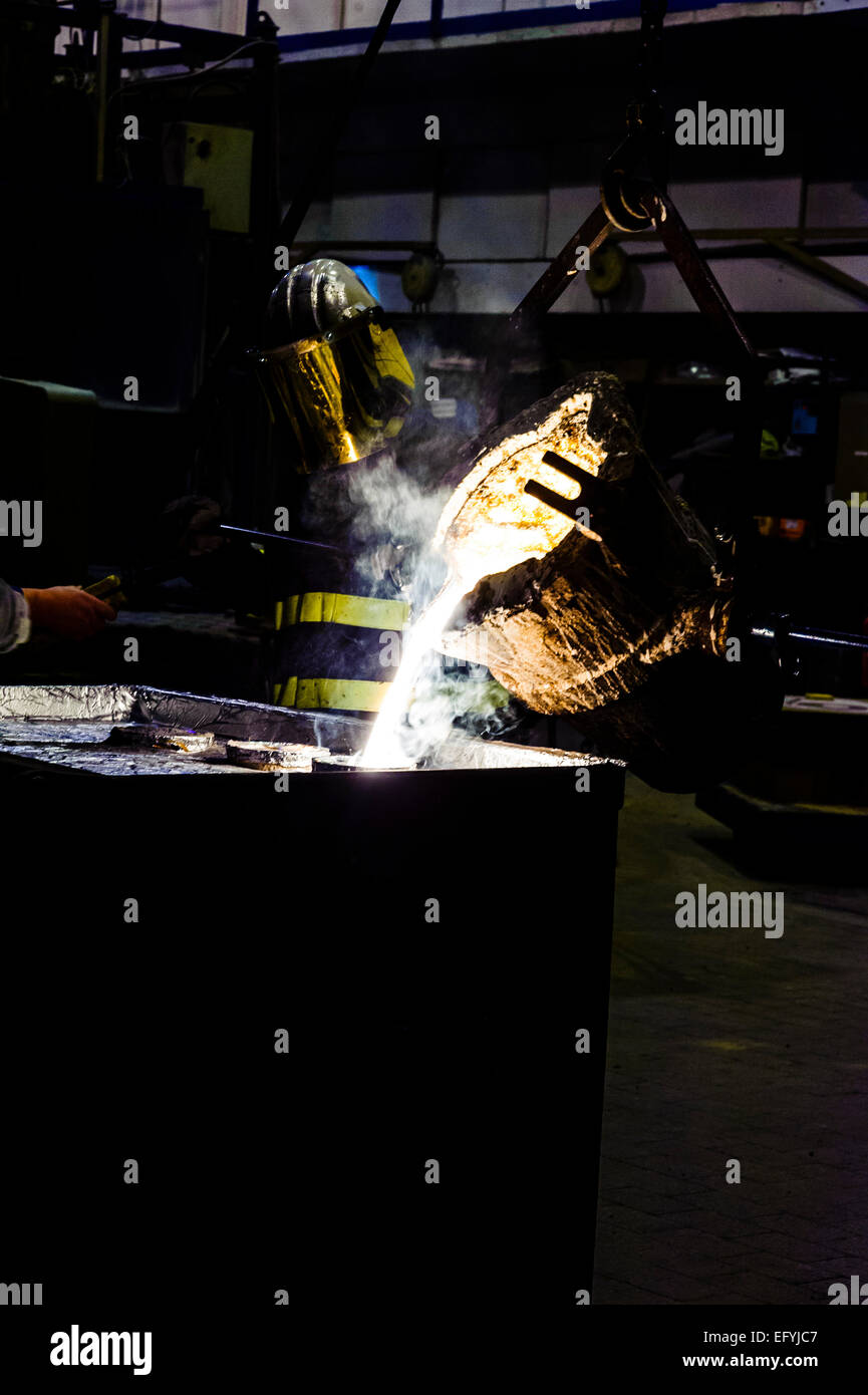 Iron works molten crucible hi-res stock photography and images - Alamy