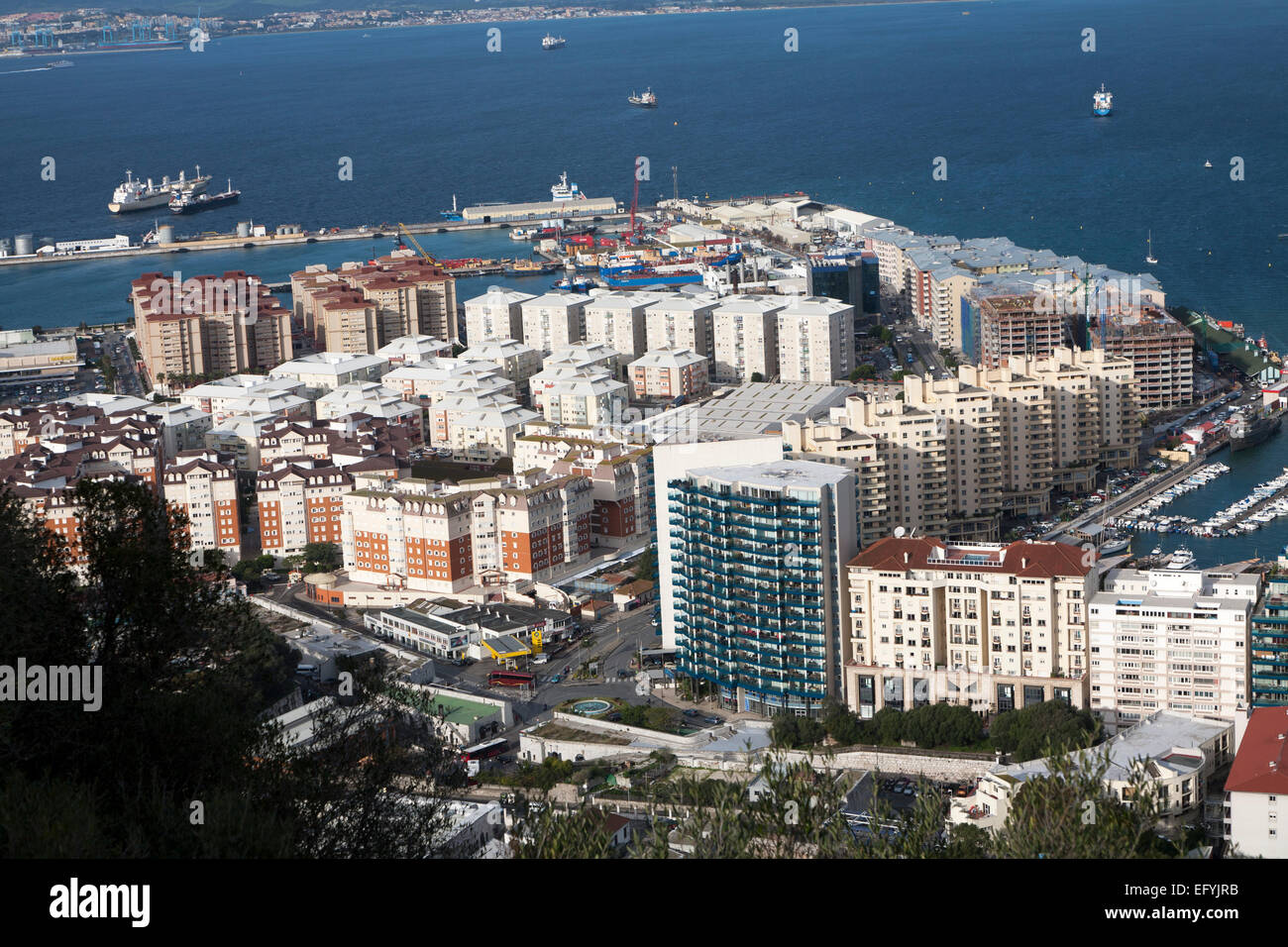 High density modern apartment block housing, Gibraltar, British ...