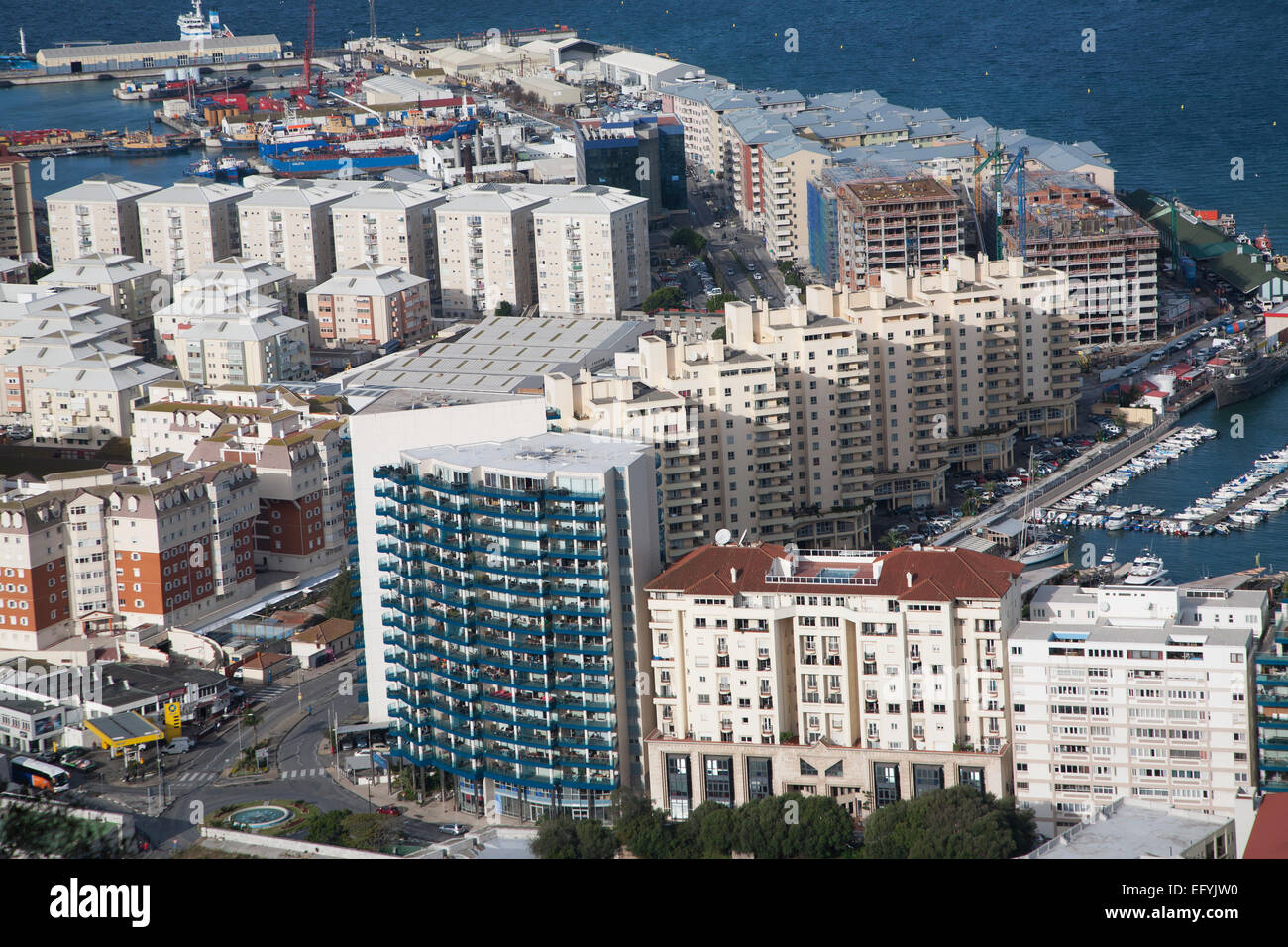 High density modern apartment block housing, Gibraltar, British ...