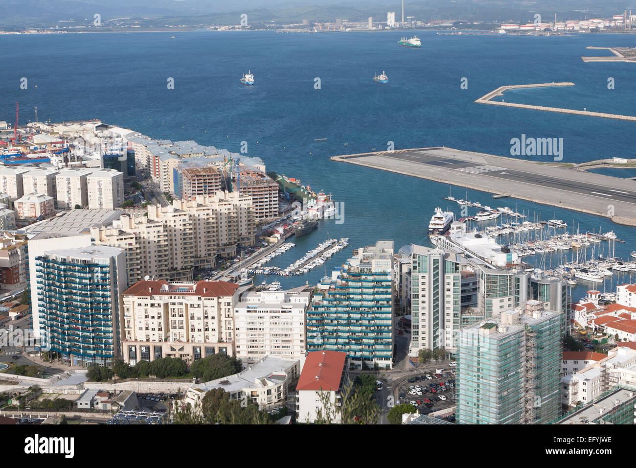 High density modern apartment block housing, Gibraltar, British ...