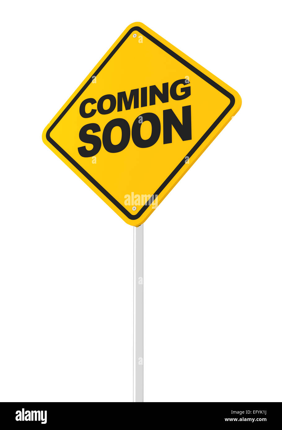 Coming soon road sign Stock Photo - Alamy