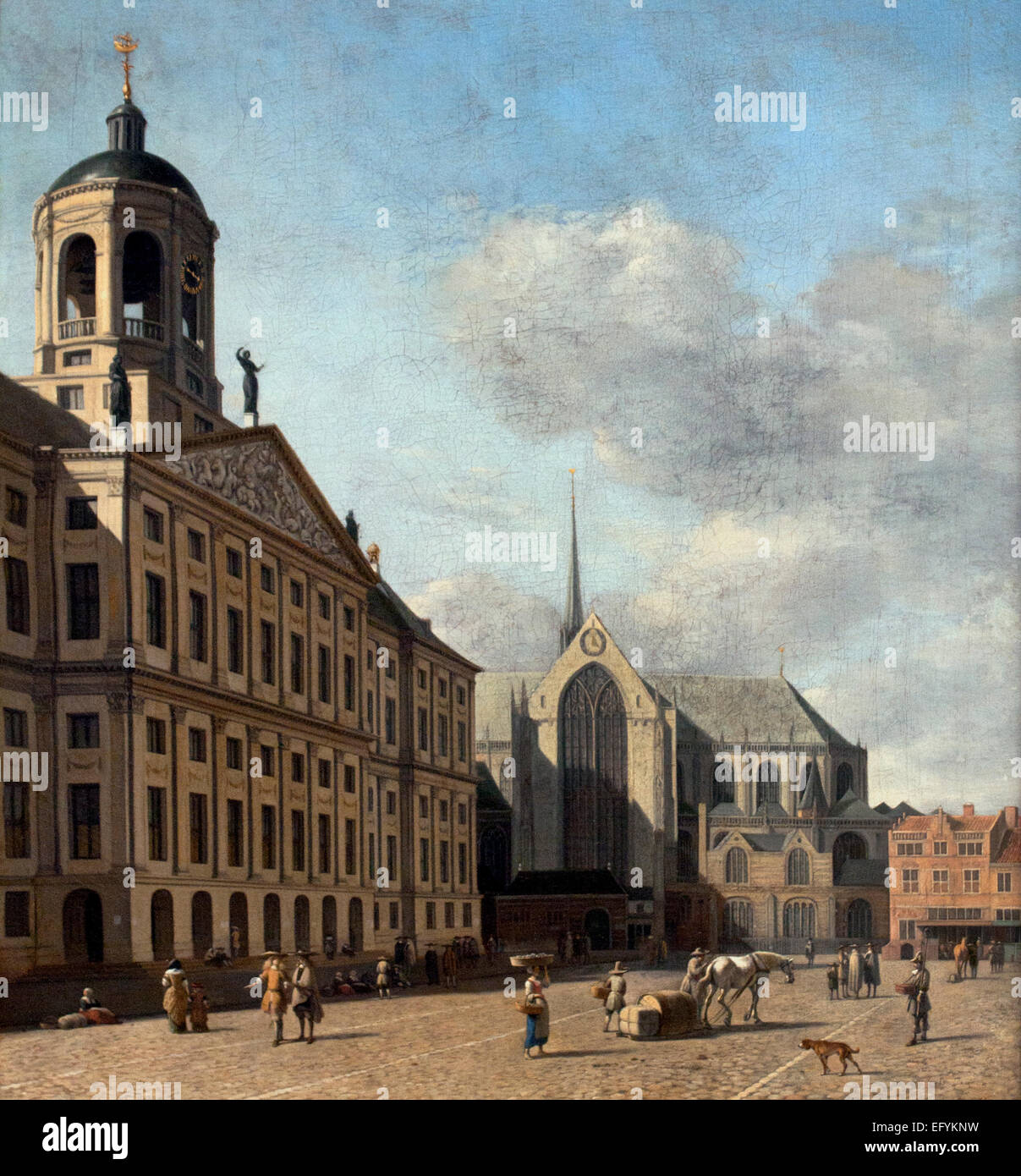 The Town Hall in Amsterdam Gerrit Berckheyde 1638-1698 Dutch Netherlands Stock Photo - Alamy