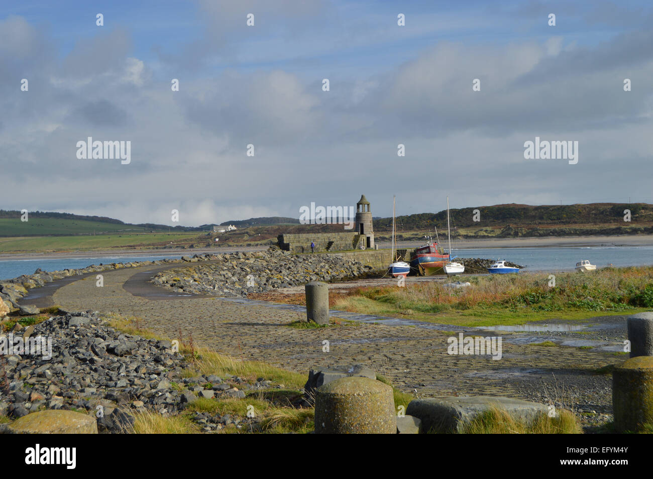 Port Logan in Dumfriesshire, Scotland. Filming location for the BBC ...