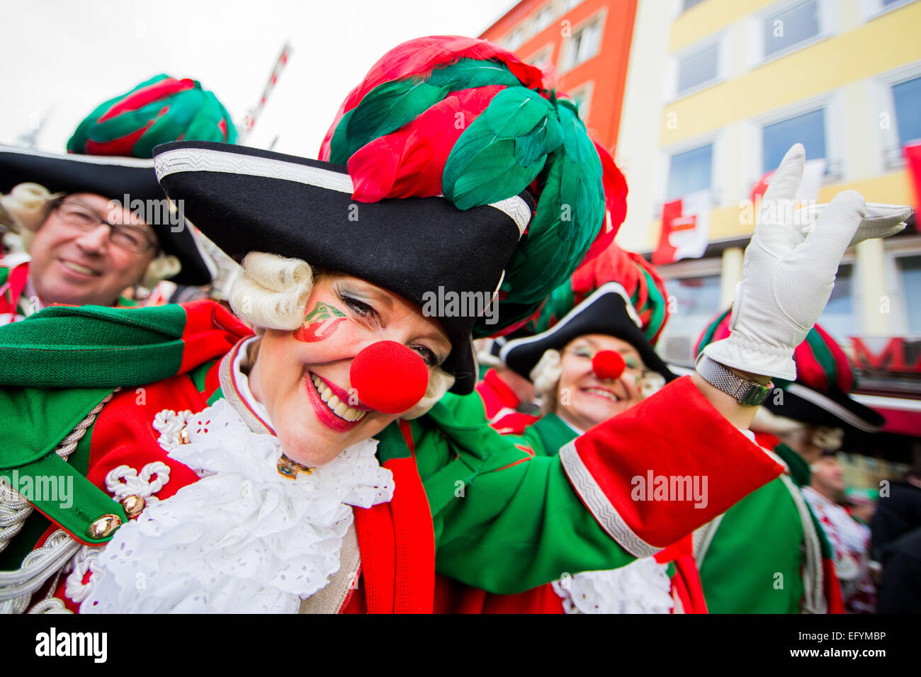 Cologne, Germany. 12th Feb, 2015. Carnival fools celebrate on the old ...