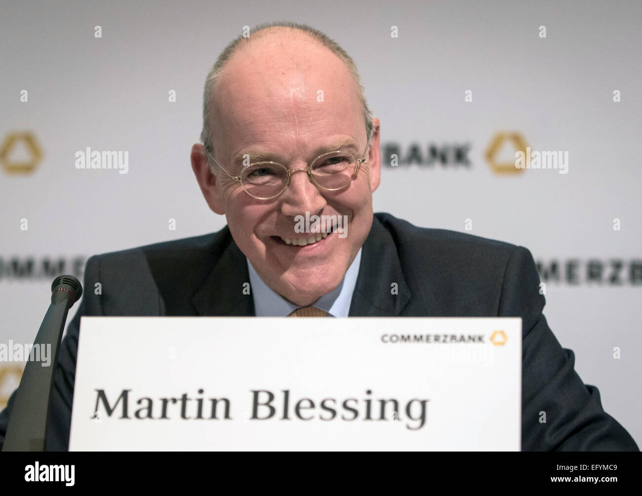 The chairman of the board of Commerzbank, Martin Blessing, speaks ...