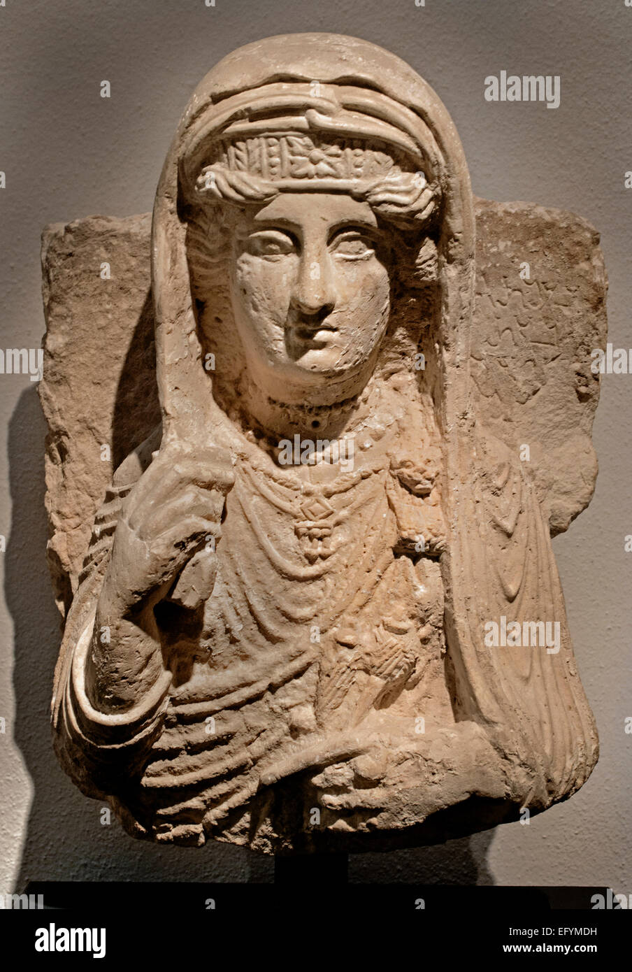 Funerary relief with bust of woman from Palmyra 2 Century Germanic ...