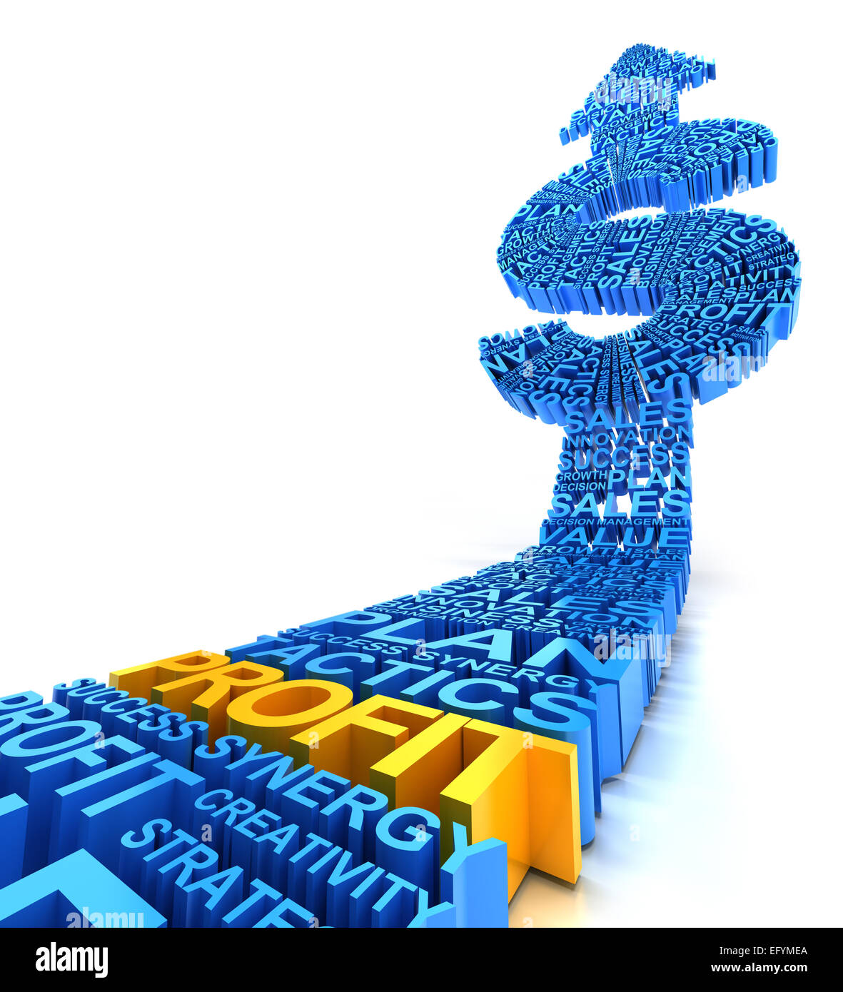 Business profit arrow forming dollar sign, 3d render Stock Photo - Alamy
