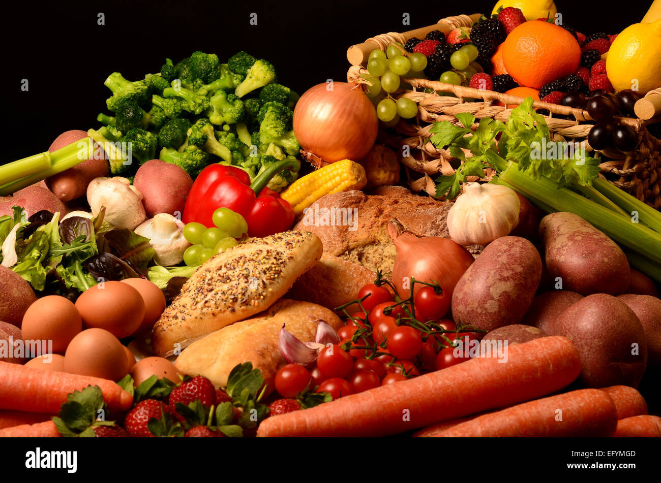Healthy food fruit vegetables hi-res stock photography and images - Alamy