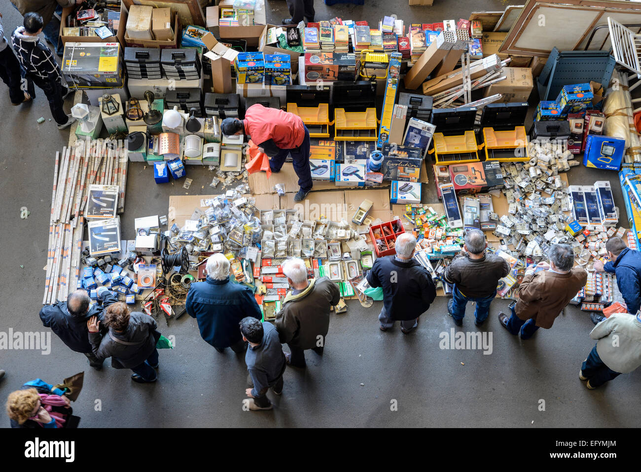 The most famous flea market in Barcelona, also known as Els Encants or ...