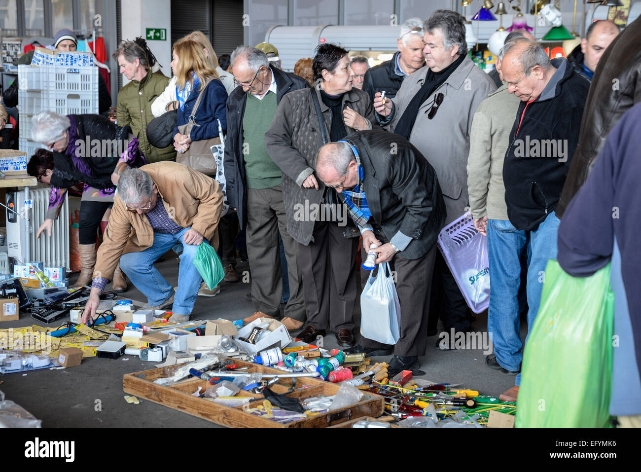 The most famous flea market in Barcelona, also known as Els Encants or ...
