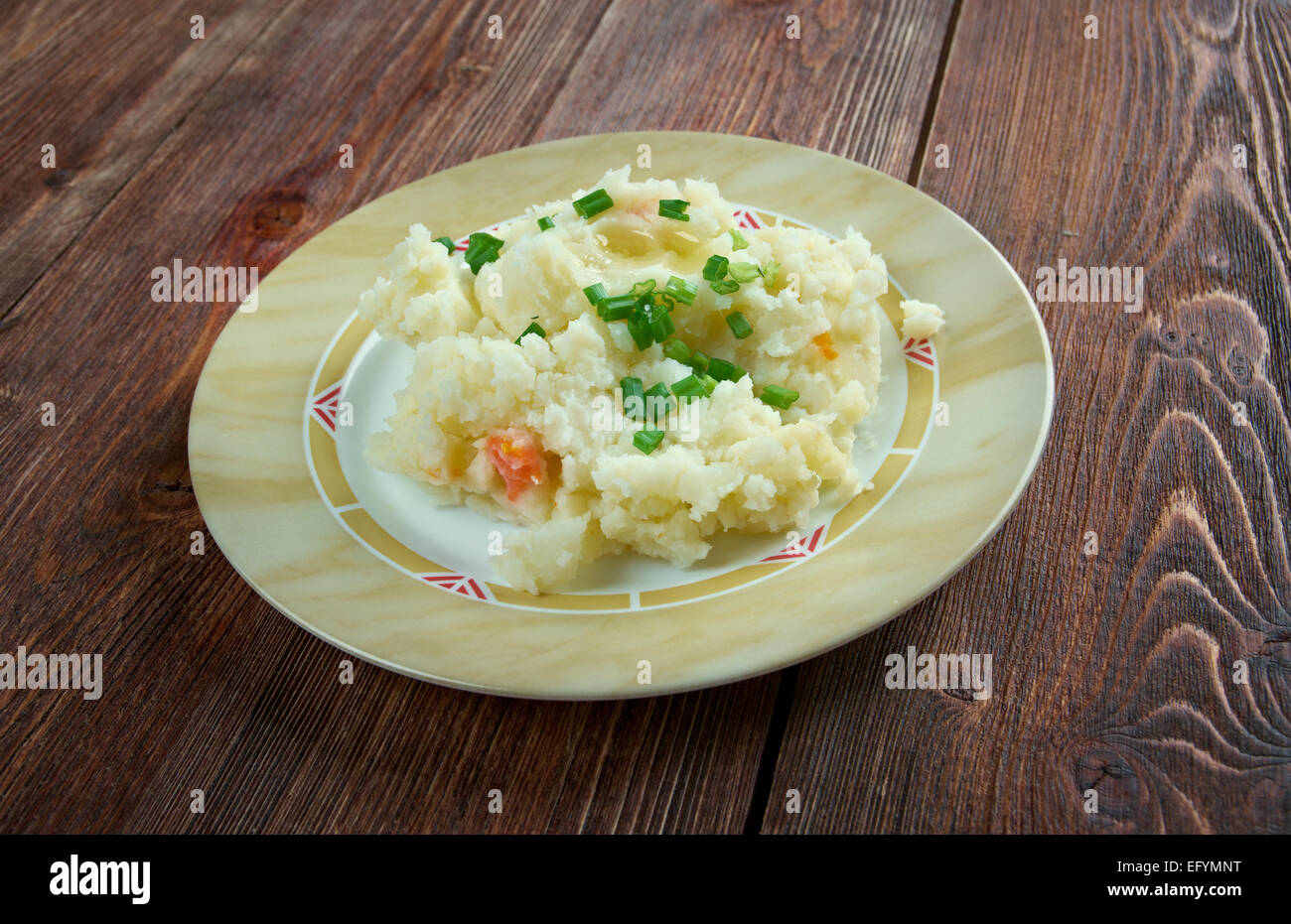 Champ - Irish dish.mashed potatoes and chopped spring onions with ...