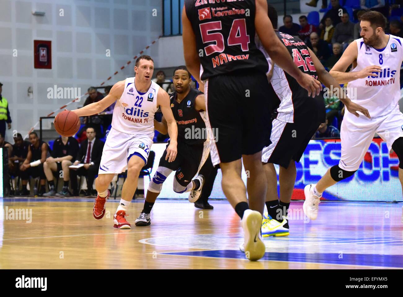 Ploiesti, Romania ROU. 11th Feb, 2015. Marius Runkauskas #22 of CSU ...