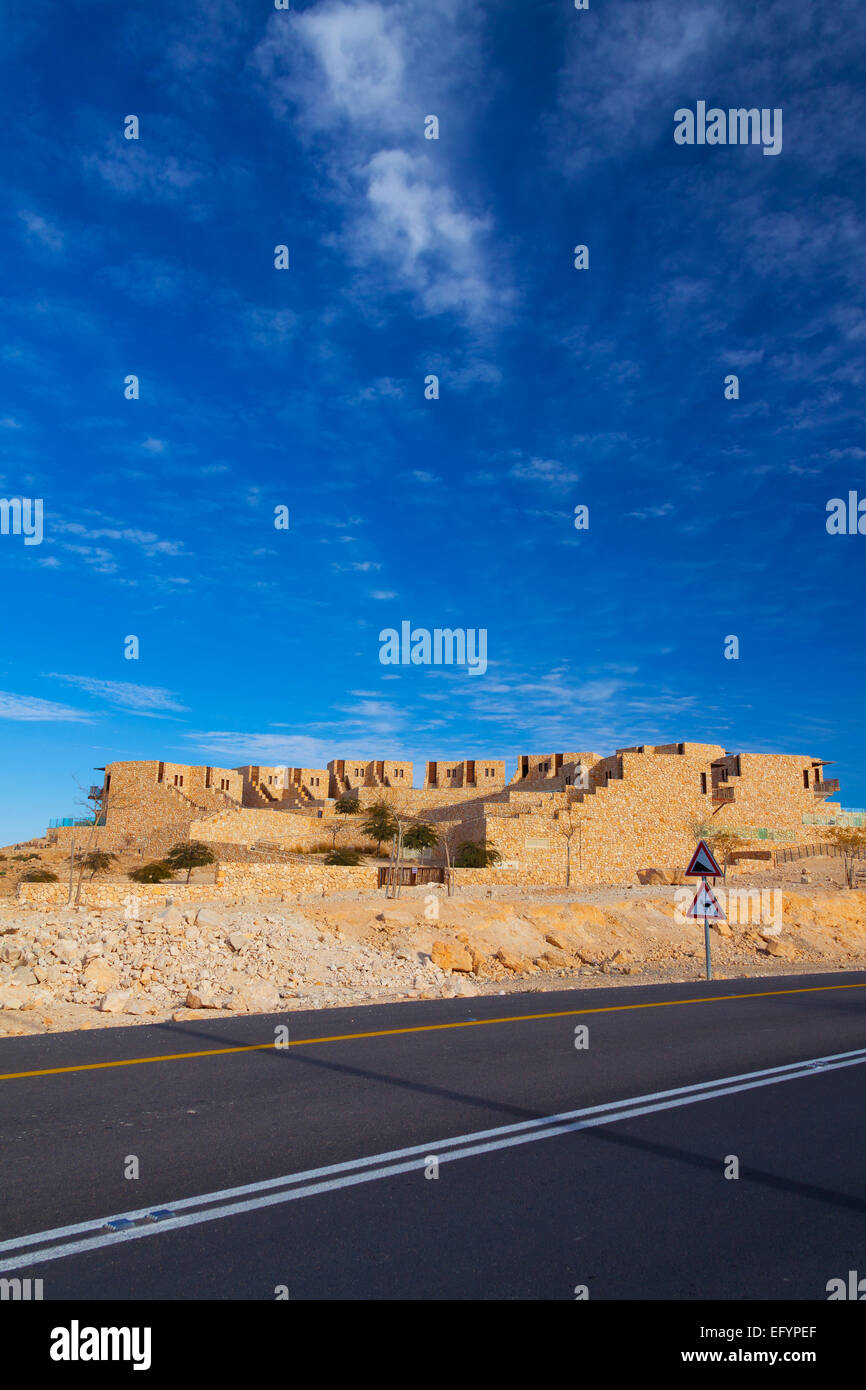 sandy town in the desert near the road, summer day Stock Photo - Alamy