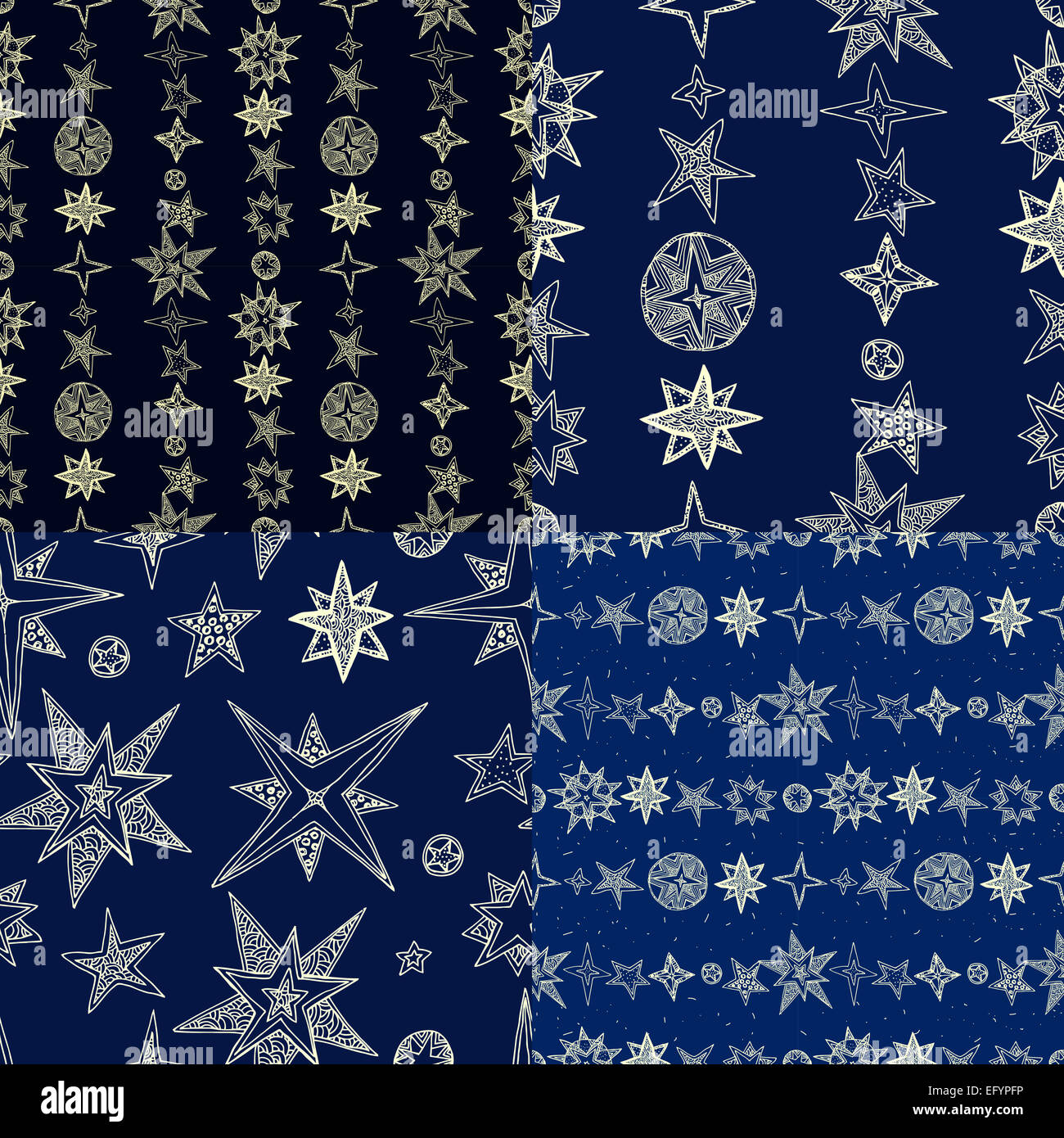 hand drawn stars set Stock Photo - Alamy