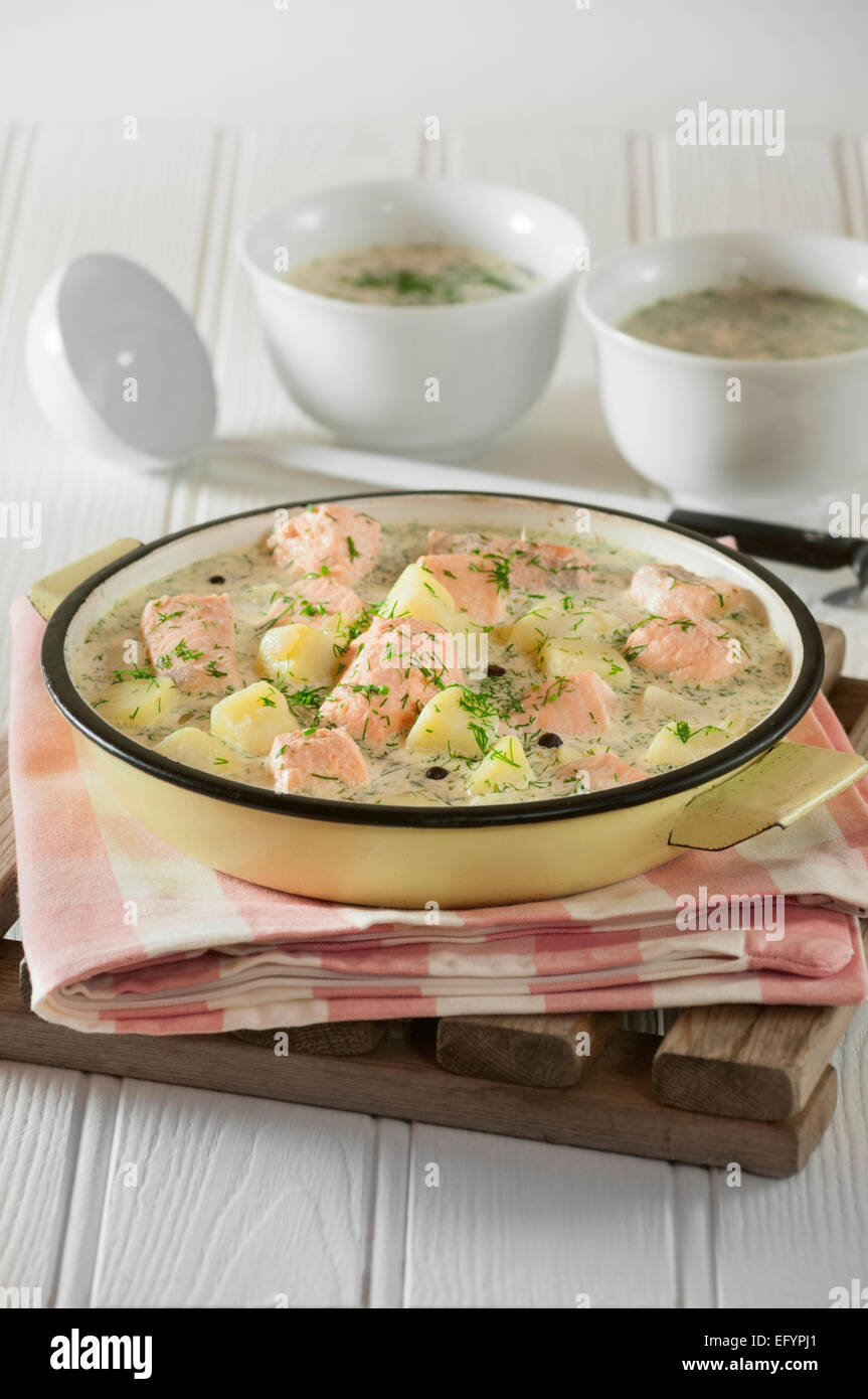 Kalakeitto. Finnish fish stew Stock Photo - Alamy