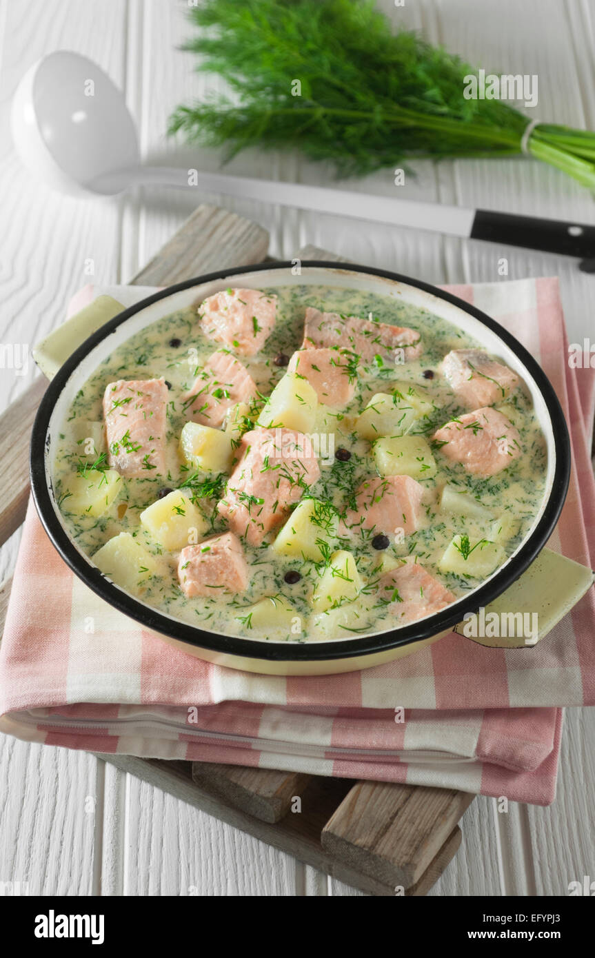 Kalakeitto. Finnish fish stew Stock Photo - Alamy