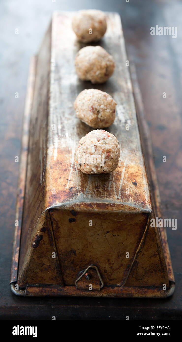 Raw balls with nuts and seeds Stock Photo - Alamy