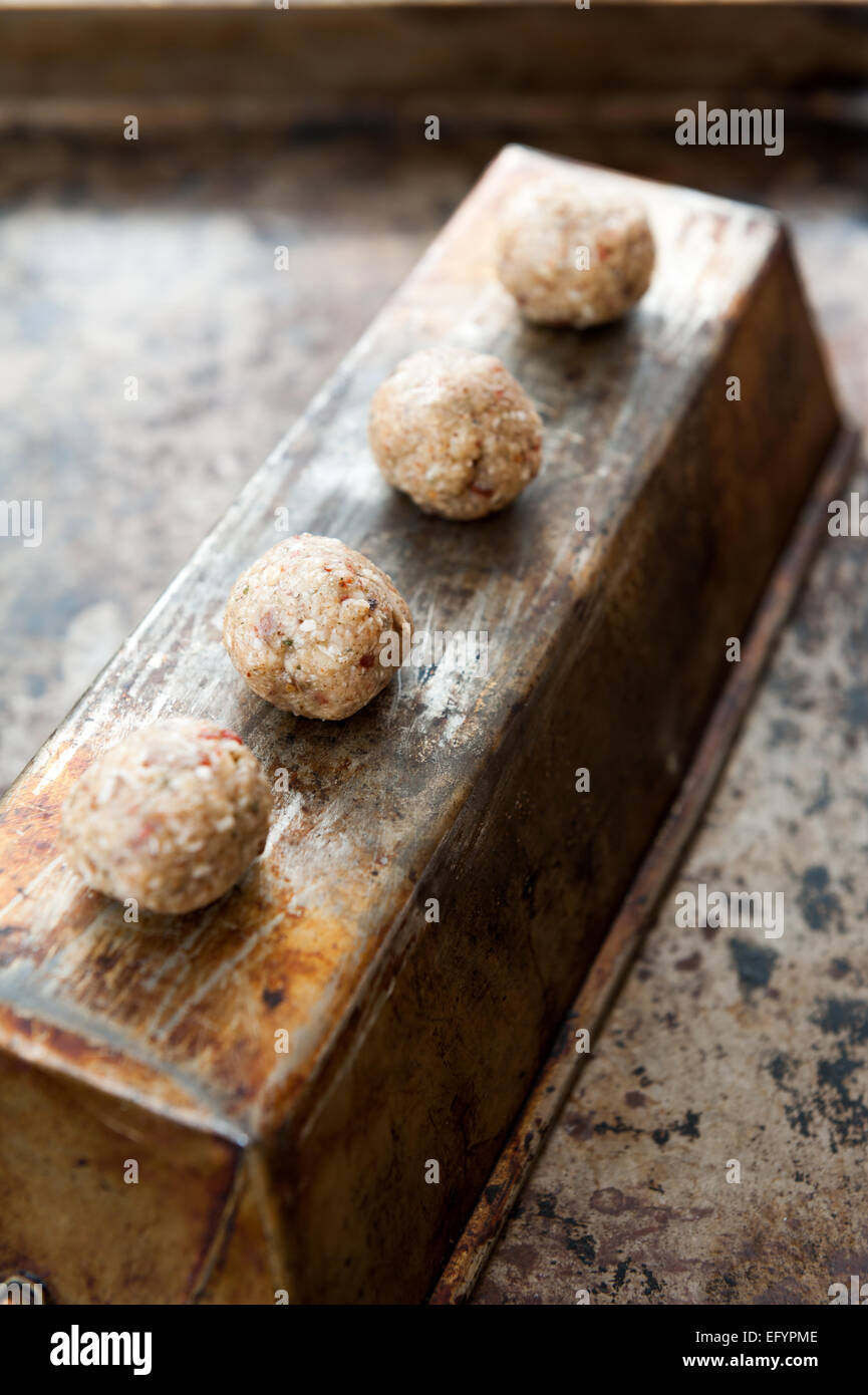 Raw balls with nuts and seeds Stock Photo - Alamy
